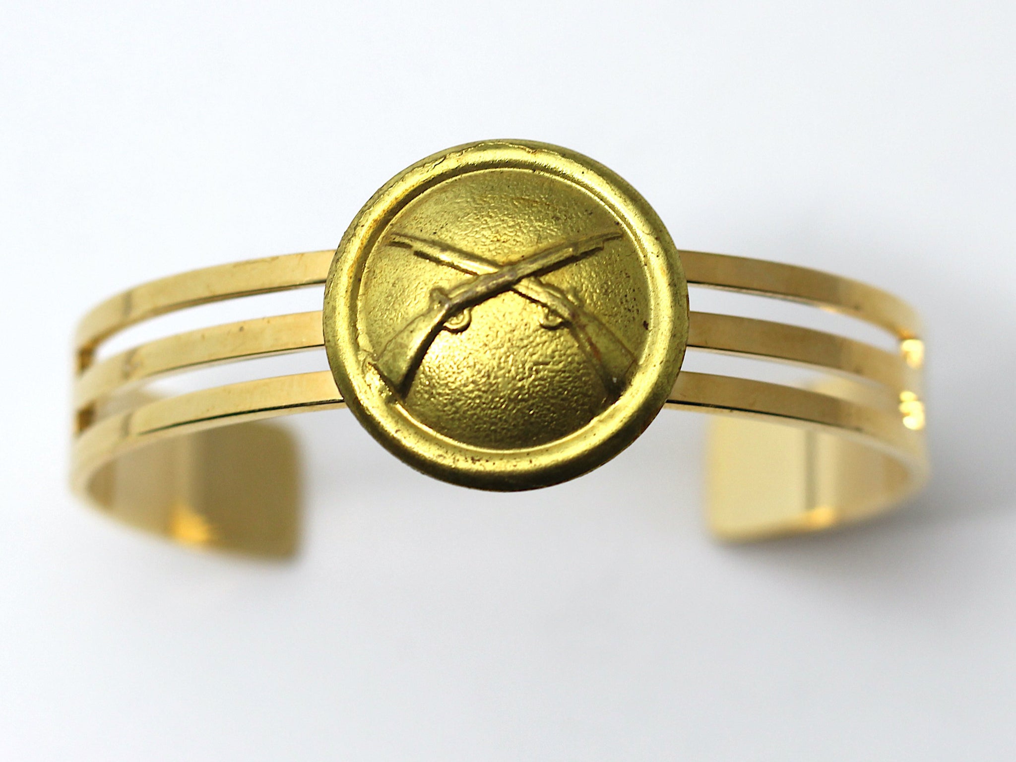 1870's Indian War Infantry Insignia on Cuff Bracelet – Hope Design Ltd