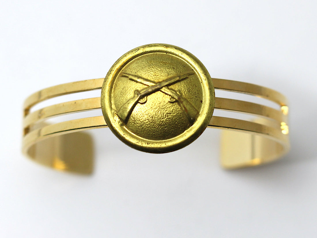1870's Indian War Infantry Insignia on Cuff Bracelet – Hope Design Ltd