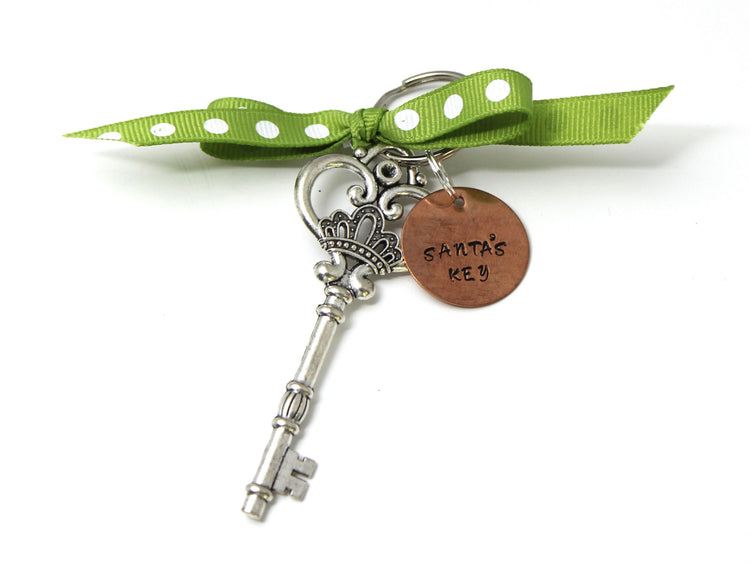 Hand-stamped Santa Key – Hope Design Ltd