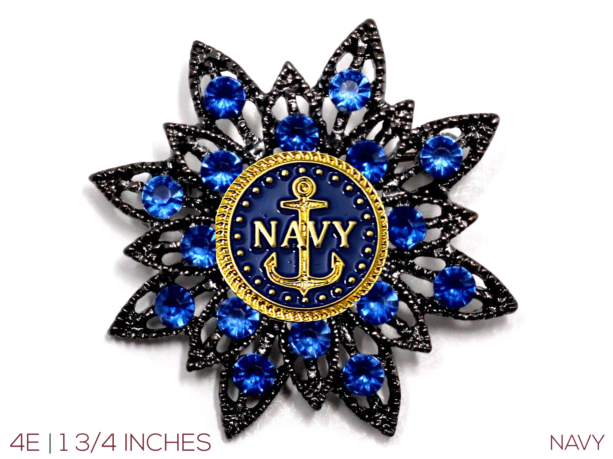 Navy Brooch – Hope Design Ltd