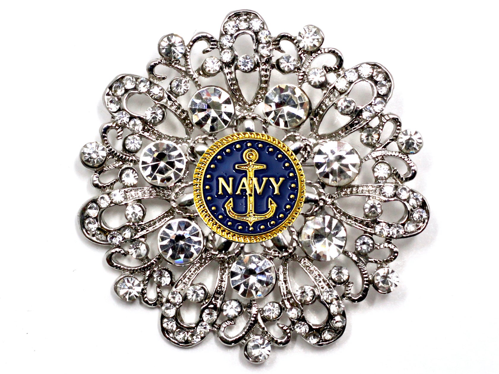 Navy Brooch – Hope Design Ltd