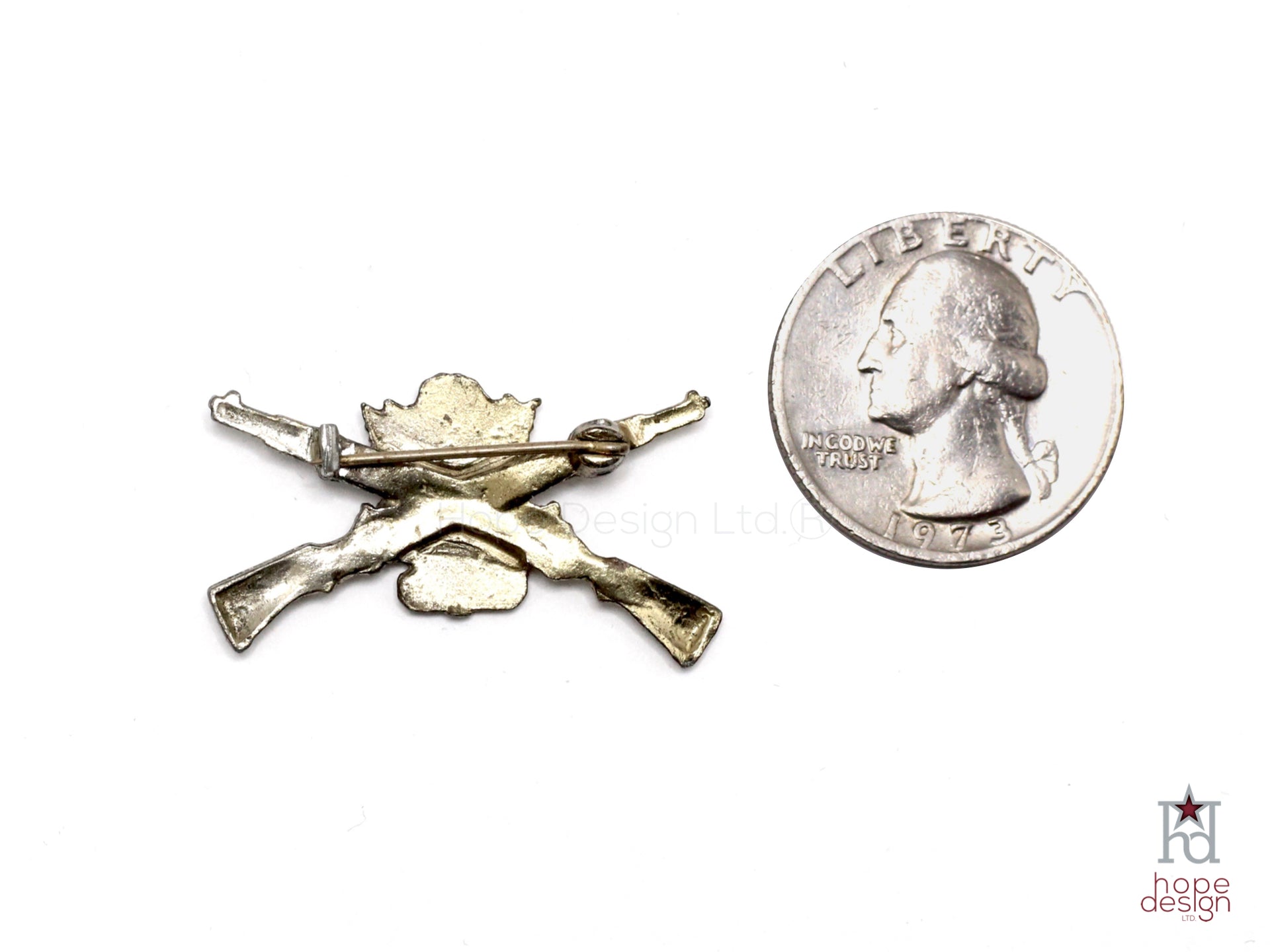 WWII-era Vintage Sweetheart Pin | Infantry Rifles VB33 – Hope Design Ltd