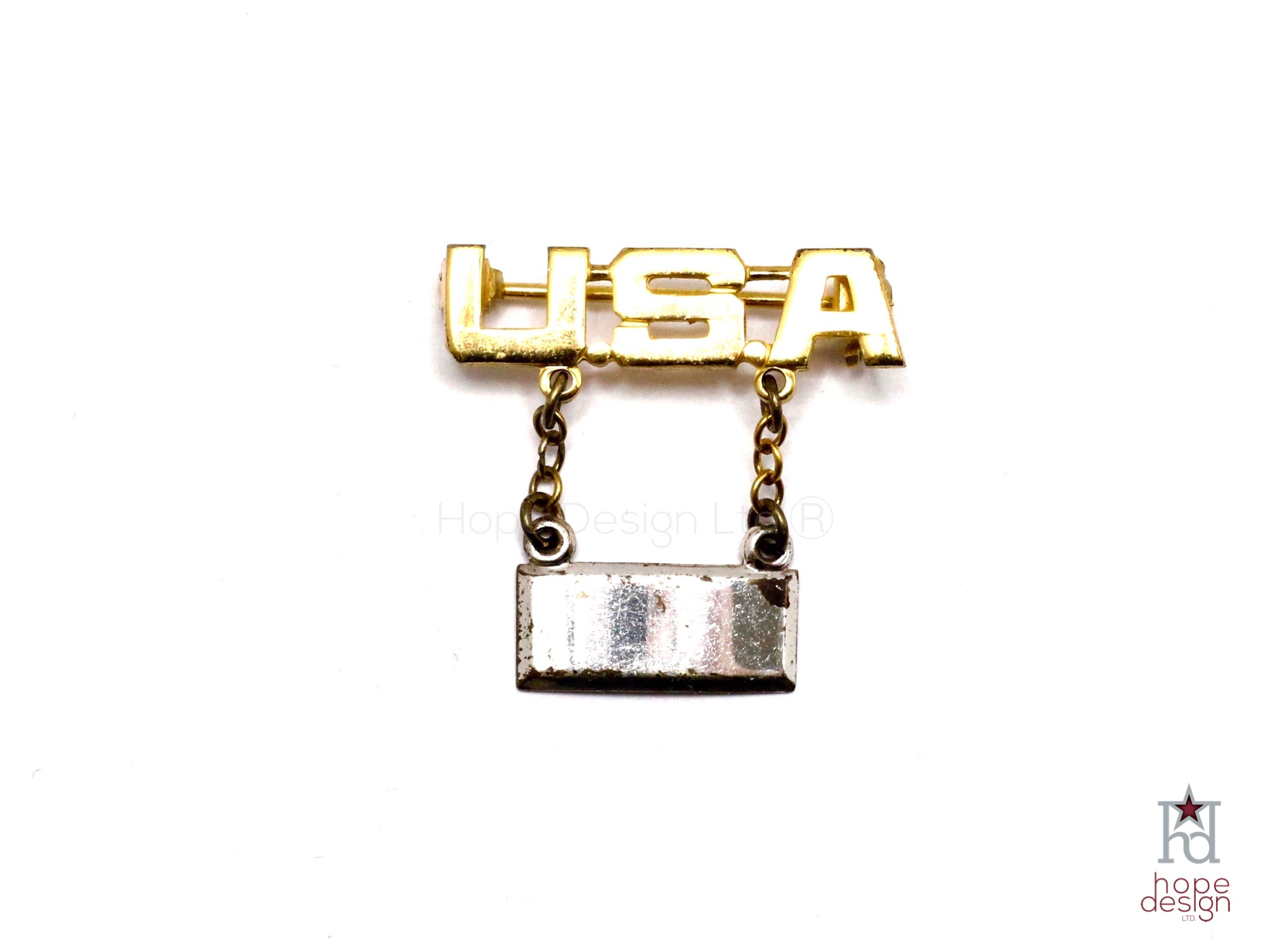 WWII-era Vintage Sweetheart Pin | Army 1LT Rank VB72 – Hope Design Ltd