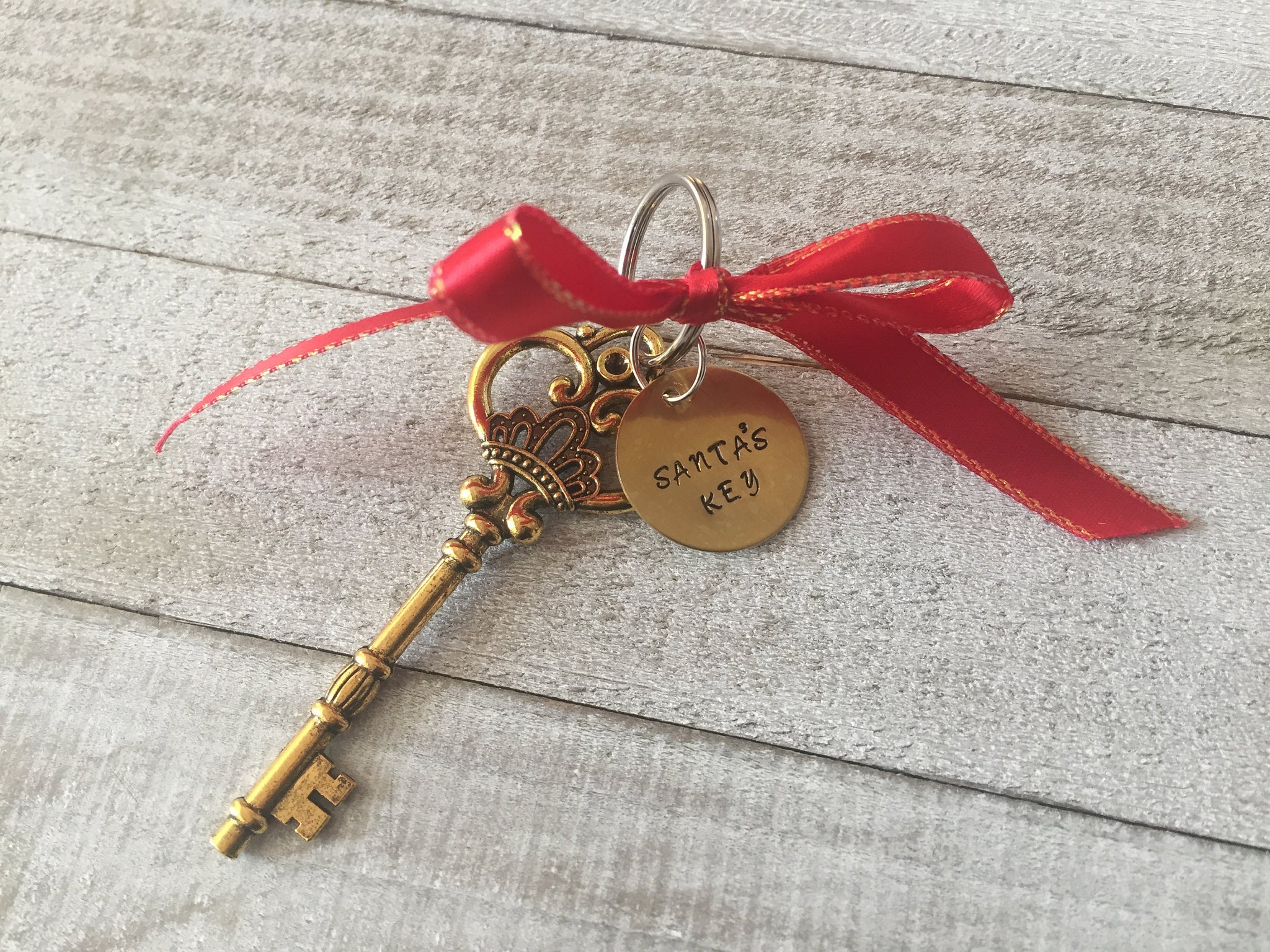 Hand-stamped Santa Key – Hope Design Ltd